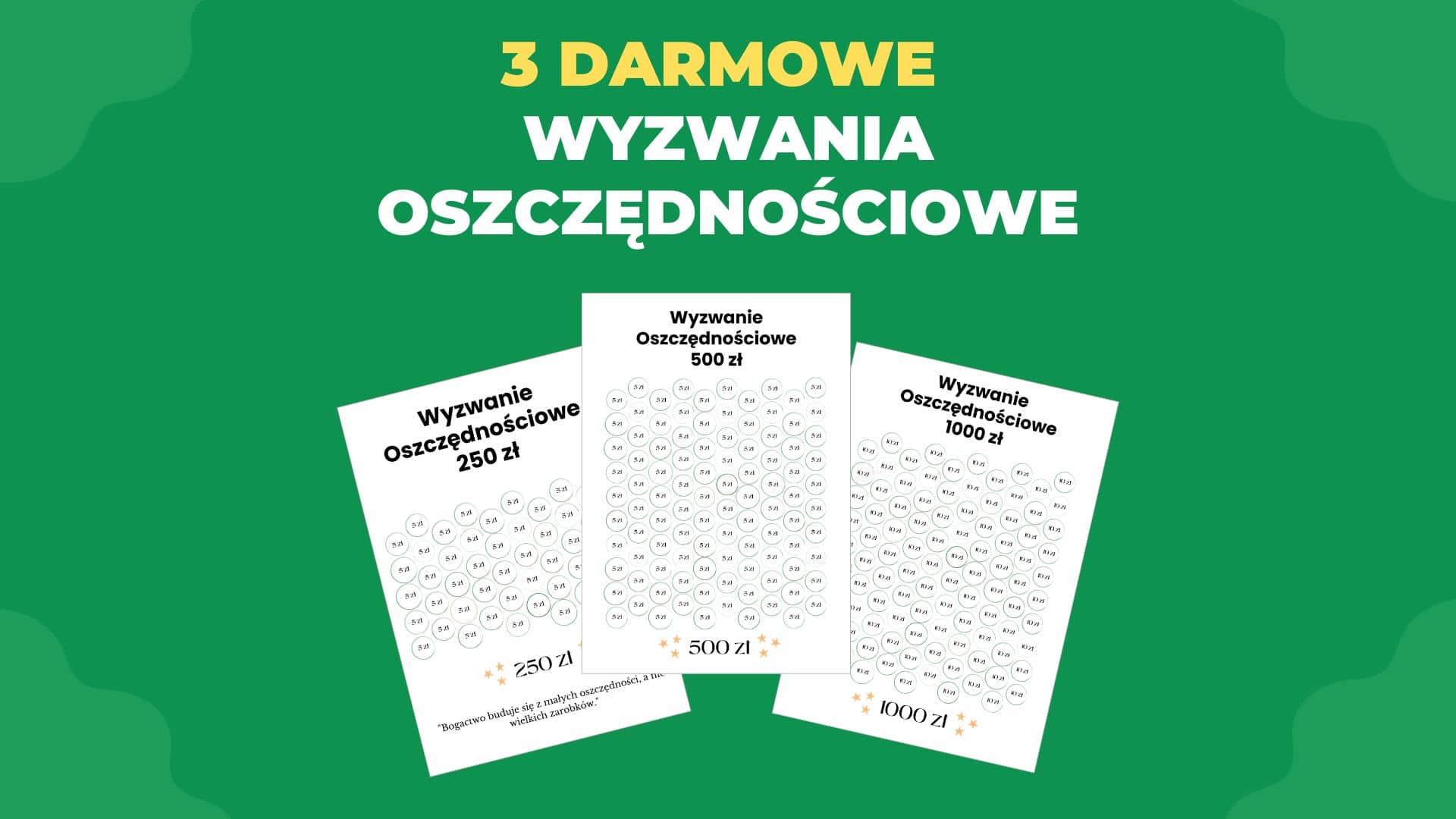 Wyzwania oszczędnościowe do druku za darmo - Pliki PDF